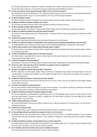 Java questions for viva | DOCX