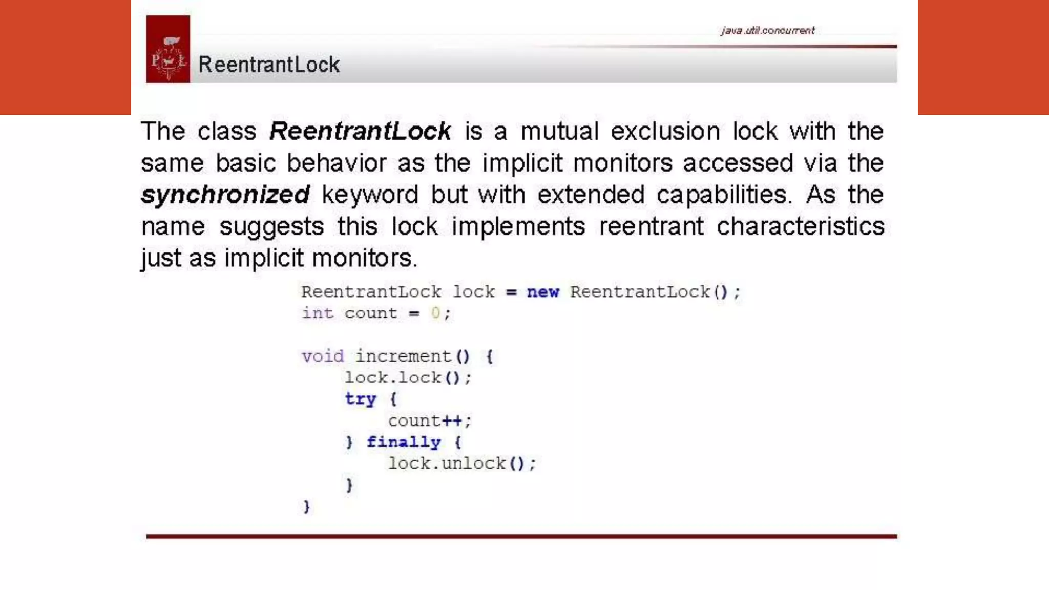 Java reentrant lock tutorial by jeetendra mandal | PPT