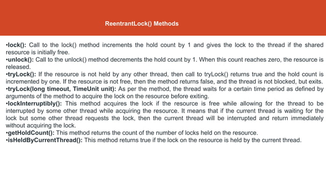 Java reentrant lock tutorial by jeetendra mandal | PPT