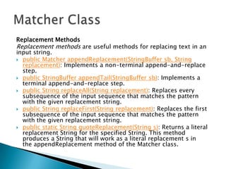 Java: Regular Expression | PPTX
