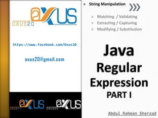 Java Regular Expression PART I | PPT