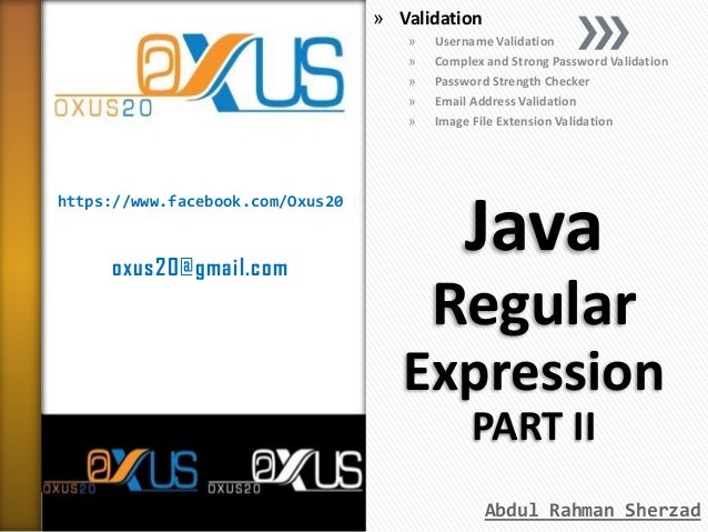 Java Regular Expression PART II