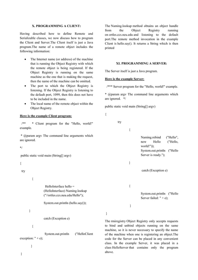 Remote Method Invocation | PDF Remote Method Invocation | PDF