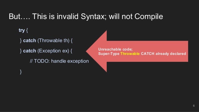 Java Review Try Catch