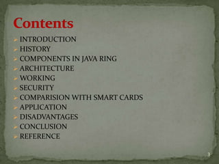 Java ring Engg SEMINAR | PPT | Free Download