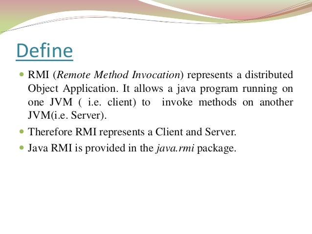 Java rmi