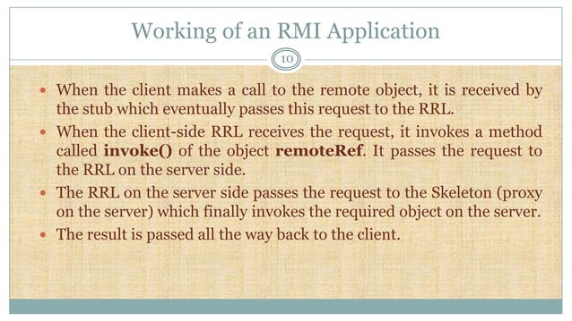 Java RMI(Remote Method Invocation) | PPTX | Programming Languages | Computing