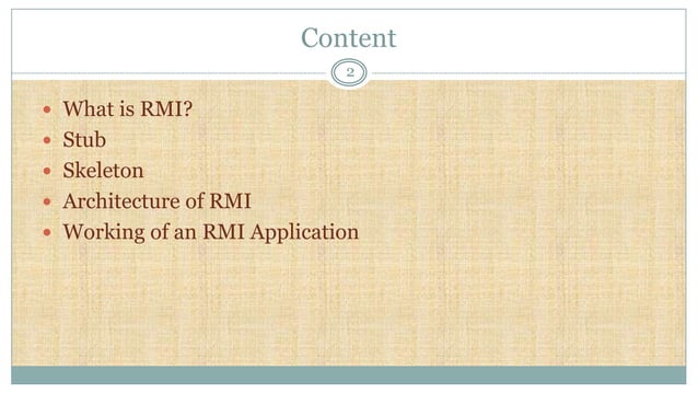 Java RMI(Remote Method Invocation) | PPT Java RMI(Remote Method Invocation) | PPT