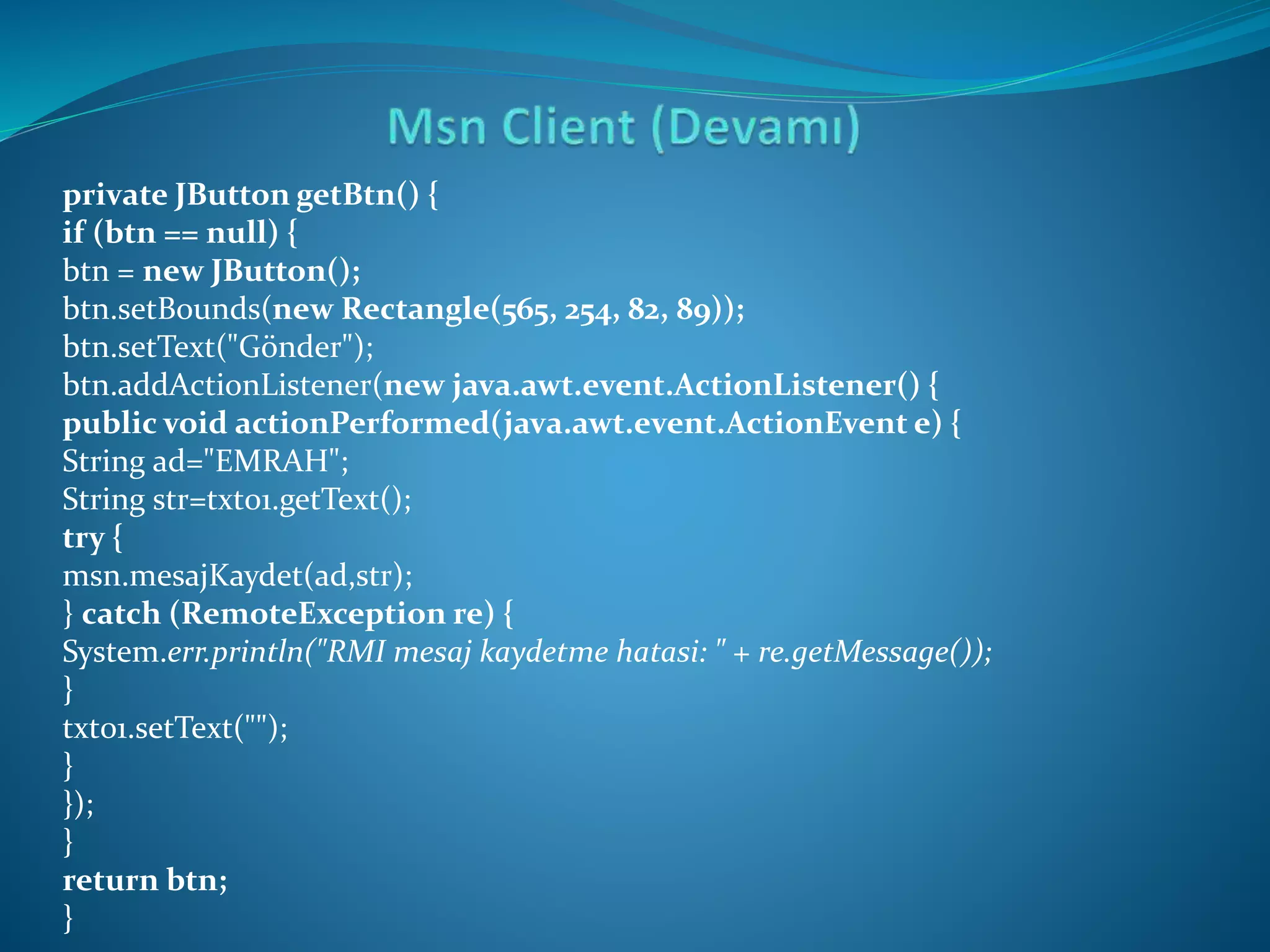 Emrah KAHRAMAN - Java RMI | PPTX
