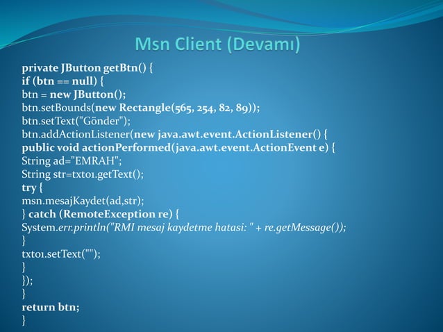 Emrah KAHRAMAN - Java RMI | PPTX