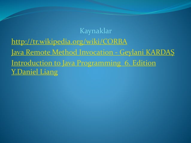 Emrah KAHRAMAN - Java RMI | PPTX