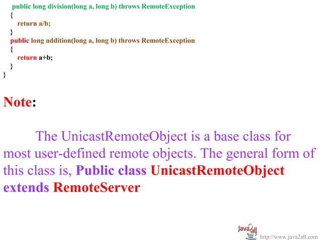 Java rmi example program with code | PPS | Programming Languages | Computing