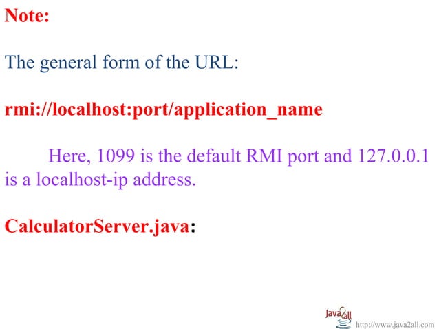 Java rmi example program with code Java rmi example program with code