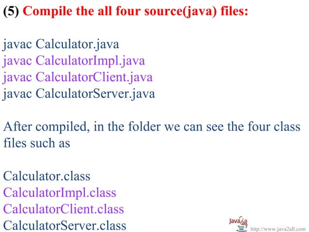 Java rmi example program with code