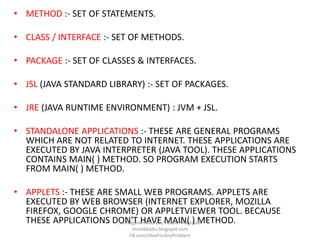 Java By Sai NagaVenkata BuchiBabu Manepalli | PPT