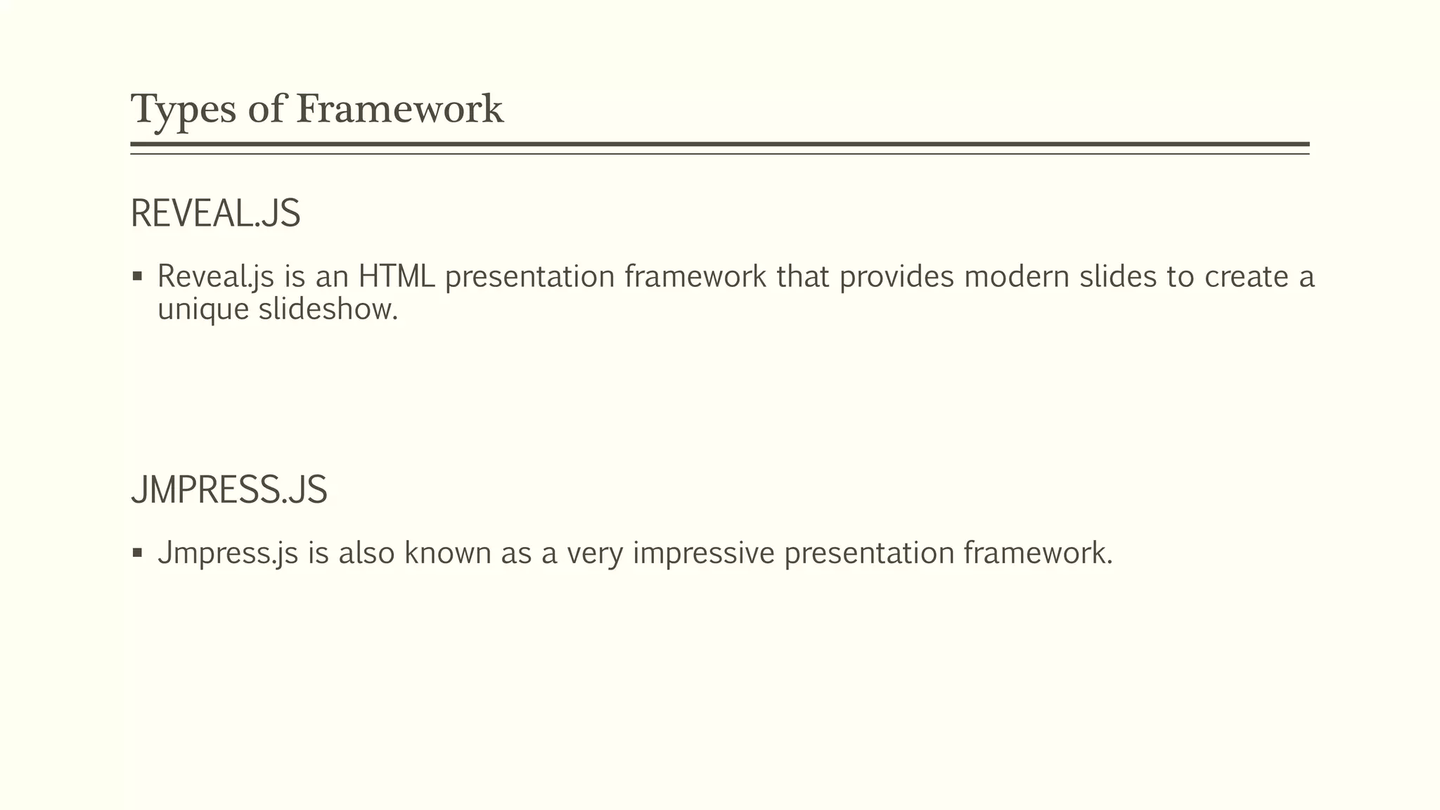 Javascrip frameworks | PPTX | Web Development | Internet