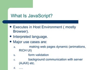 Introduction to Javascript | PPT