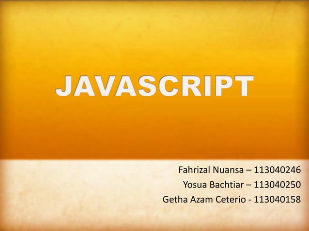 Javascript | PPT