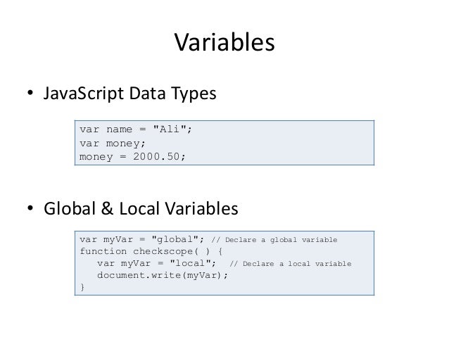 JavaScript Fundamentals & JQuery