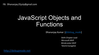 Functions and Objects in JavaScript | PPT