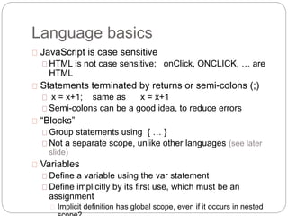 Intro to Javascript | PPT