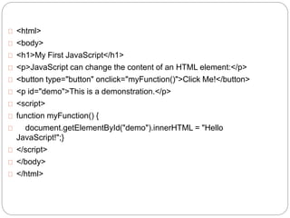 Intro to Javascript | PPT