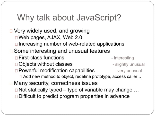 Intro to Javascript | PPT