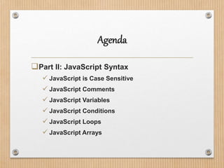 JavaScript Comprehensive Overview | PPSX | Web Development | Internet
