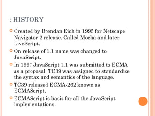 JavaScript Tutorial | PPT