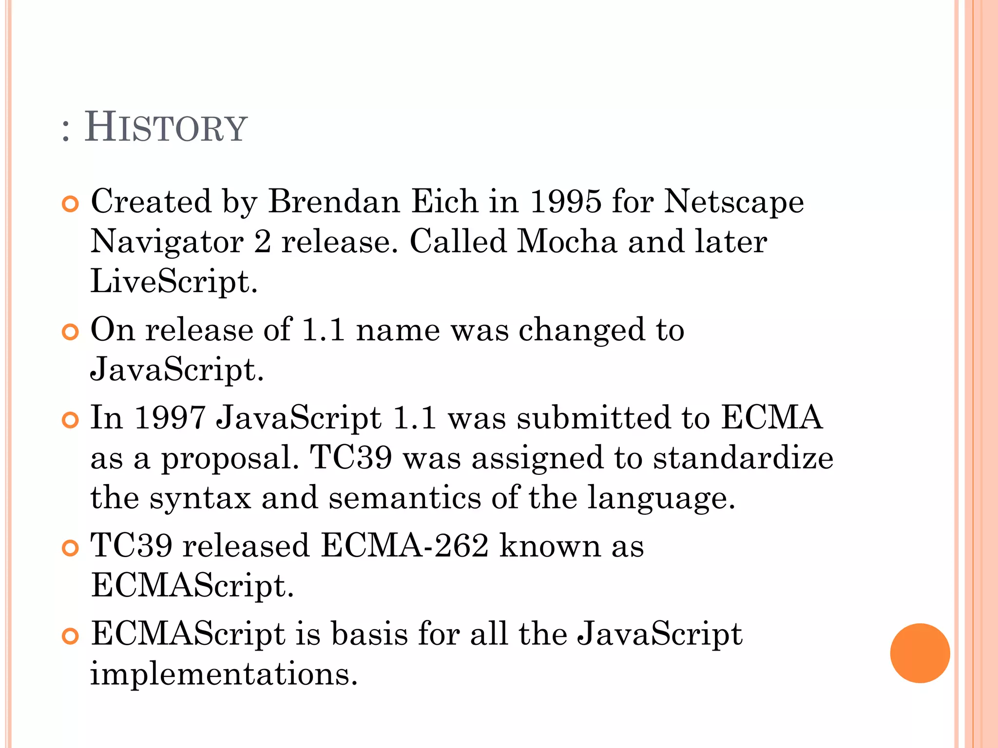 JavaScript - An Introduction | PPT