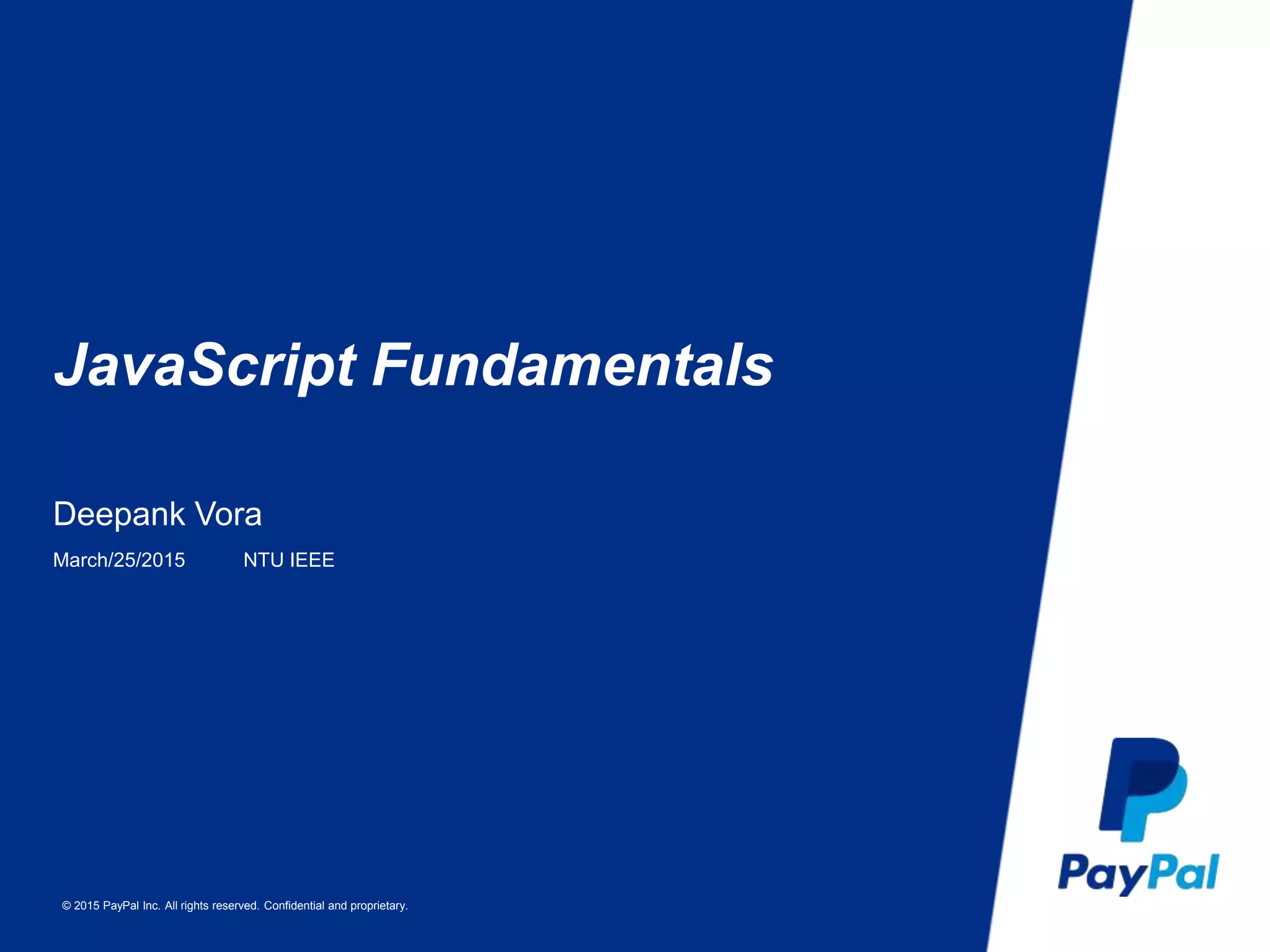 JavaScript Fundamentals | PPTX