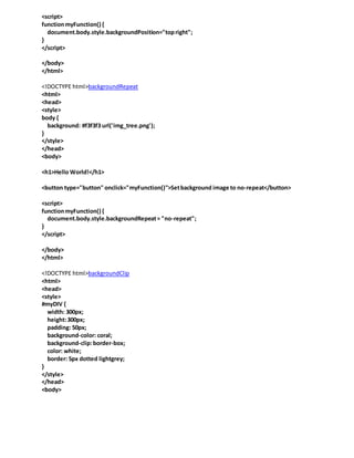 Javascript | DOCX | Web Design and HTML | Internet