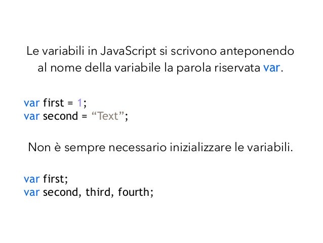 Introduzione a JavaScript