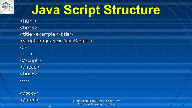 Java script Tutorial - QaTrainingHub