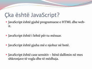 Java Script (shqip) | PPT