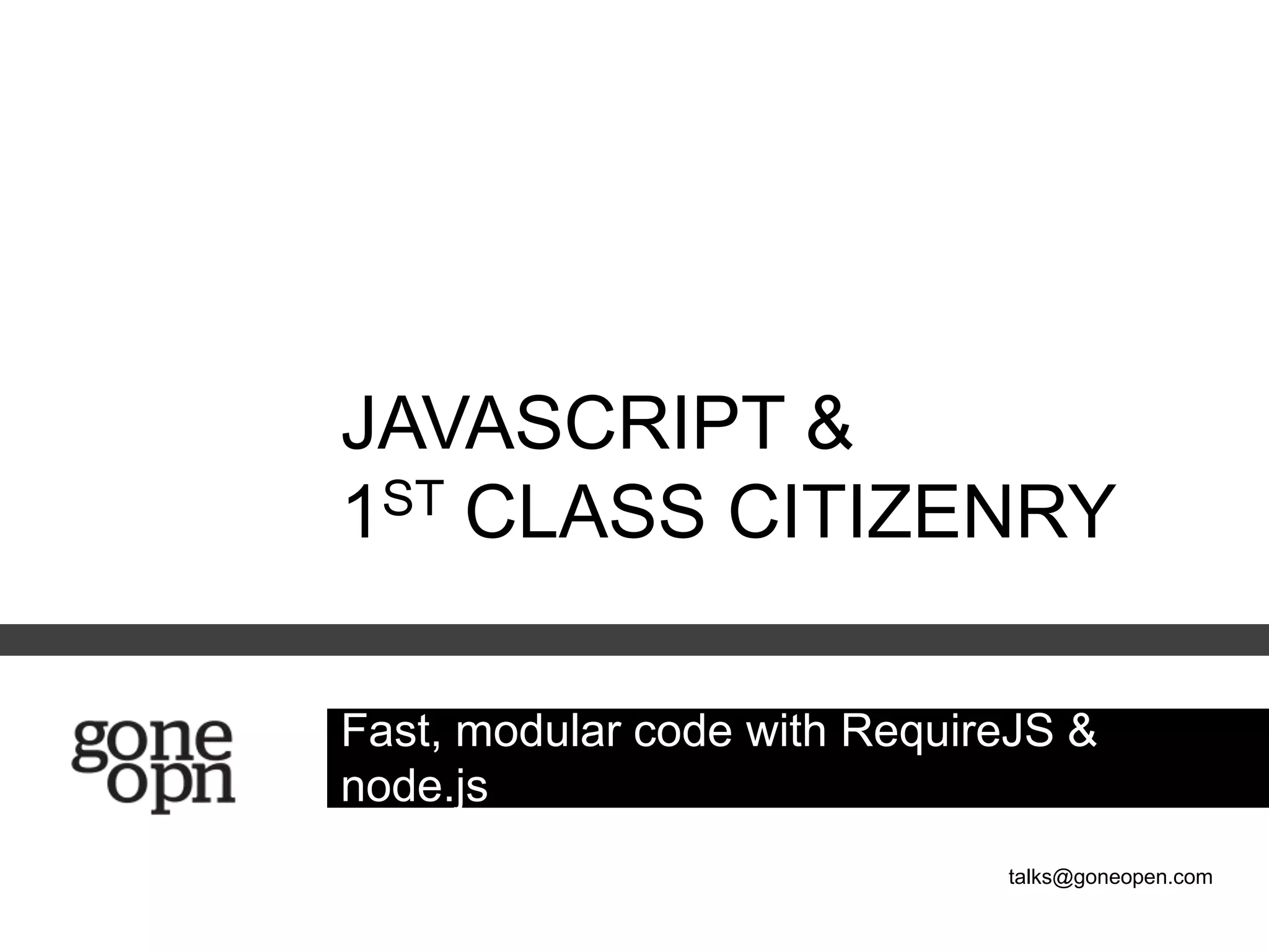 Javascript first-class citizenery | PPTX