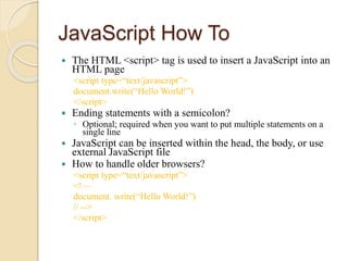 Java script | PPT
