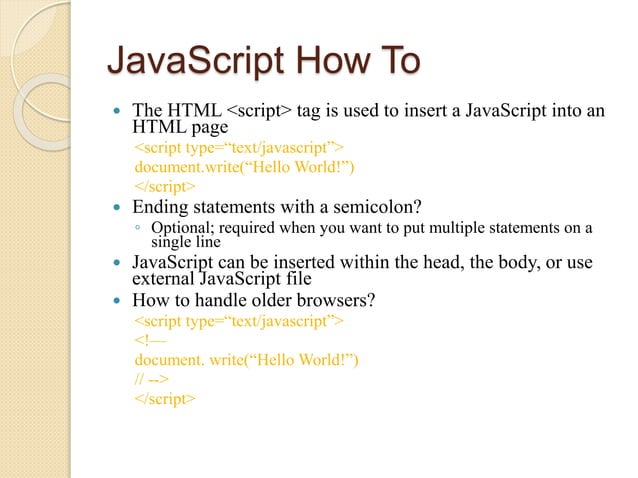Java script | PPT