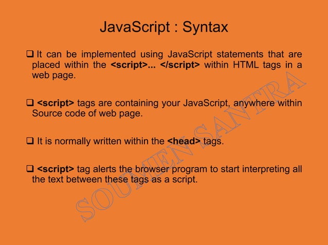 JavaScript with Syntax & Implementation | PPTX