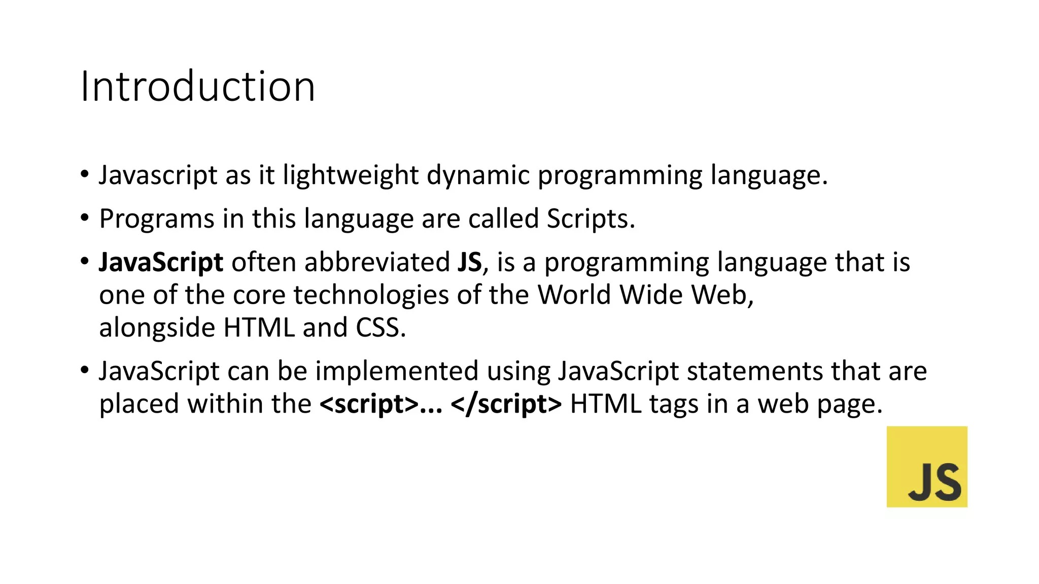 javascript.pptx | Web Development | Internet