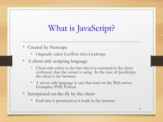 javascript.ppt | Web Development | Internet