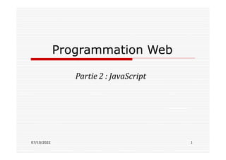 cours developpement web javascript 2023/2024 | PDF