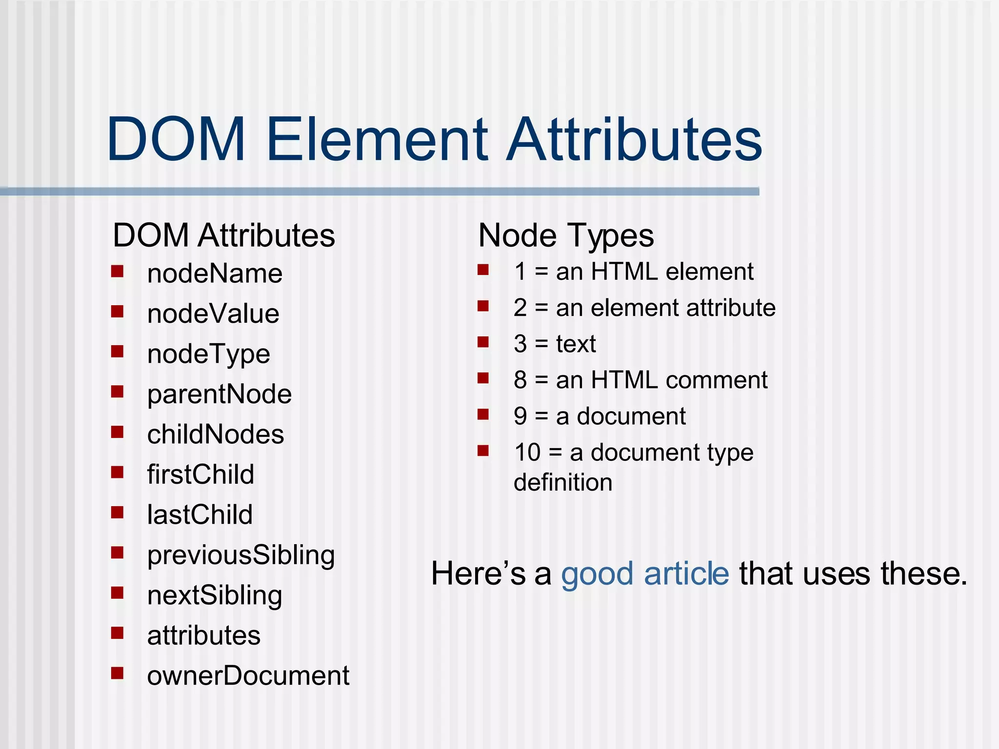 JavaScript: Ajax & DOM Manipulation | PPT