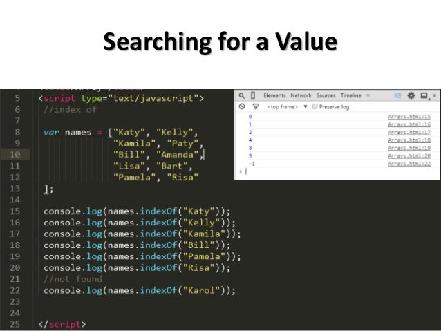 Javascript - Arrays - accessor functions