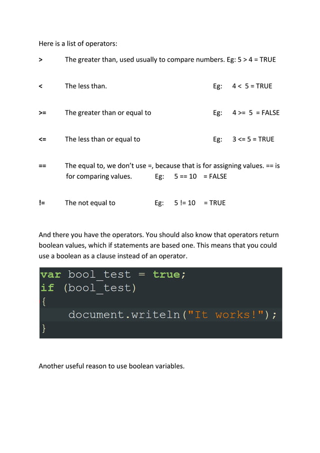 Javascript breakdown-workbook | PDF