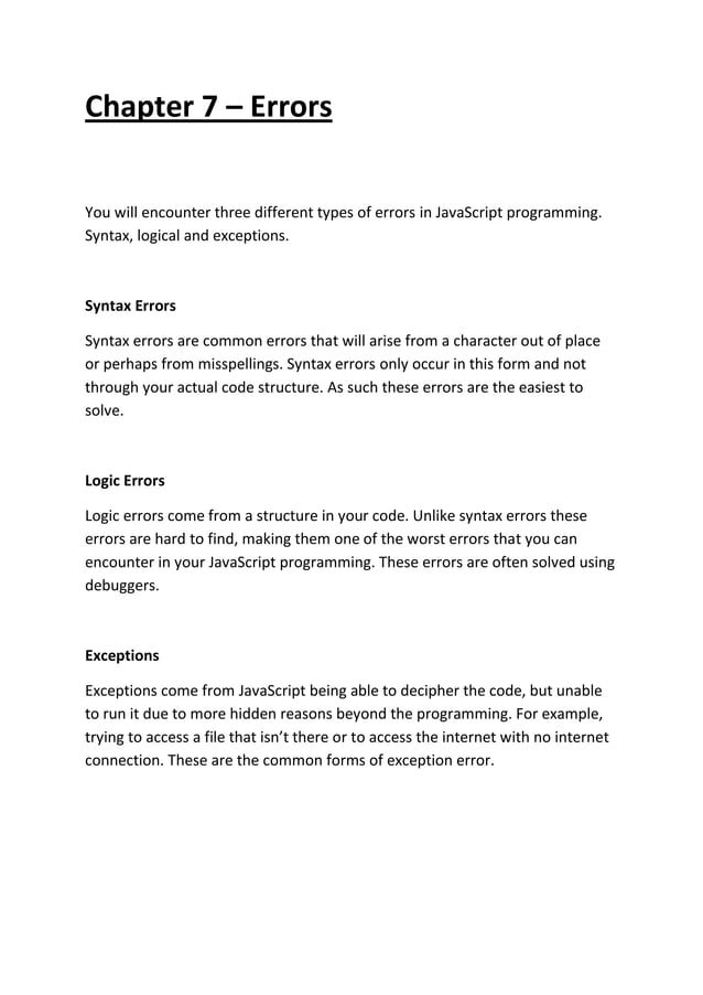 Javascript breakdown-workbook | PDF