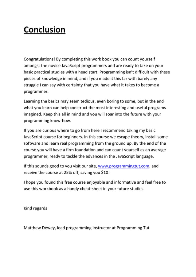 Javascript breakdown-workbook | PDF