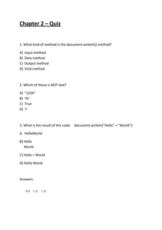 Javascript breakdown-workbook | PDF