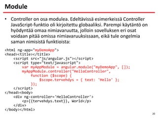 JavaScript Frameworkit, jotka kannattaa tuntea | PPT