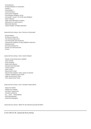 Javascript kursu-konya | PDF